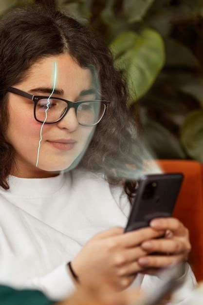 Premium Photo Face Recognition And Personal Identification Concept