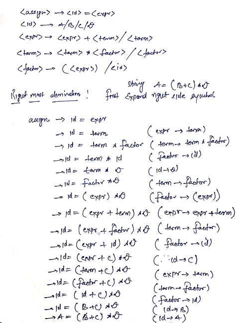 [solved] 1 using the following grammar show the rightmost derivation