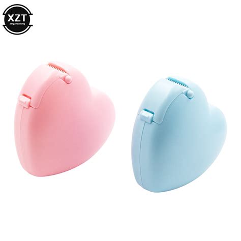 테이프 커터 디자인 캔디 컬러 마스킹 러브 하트 도넛 모양 와시 테이프 커터 사무실 테이프 디스펜서 학교 용품테이프 커터기