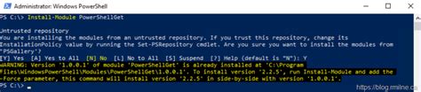 How To Get Newer Version Of PowerShellGet Install Dont Upgrade Hello