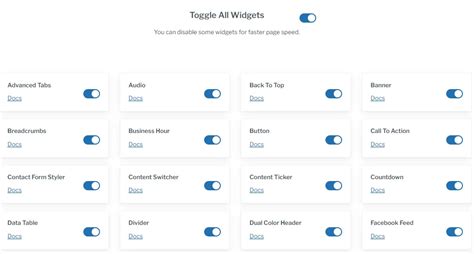 How To Enable Or Disable Elementor Widgets In REA Plugin