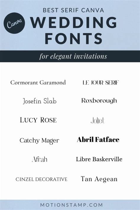 Top Free Canva Fonts For Stunning Wedding Invitations