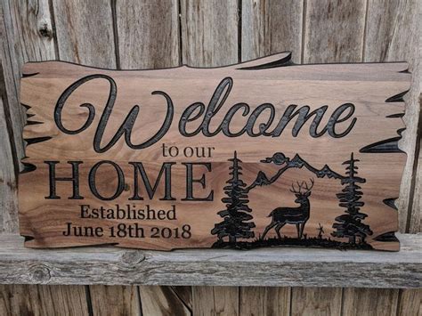 Custom Outdoor Wood Signs Personalized Farmhouse Decor Welcome Sign