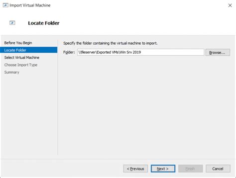 Exporting And Importing Virtual Machines In Hyper V 2019