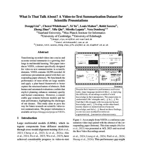 what is that talk about a video to text summarization dataset for