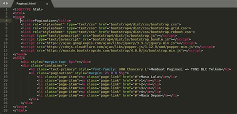 Tutorial Bootstrap Part 13 Membuat Pagination Di Bootstrap Toni