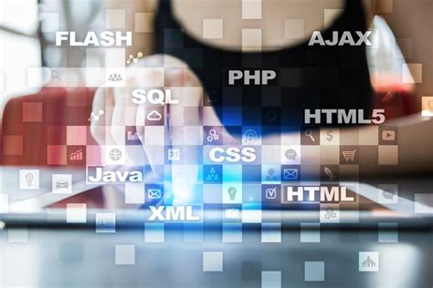 Web Development Programming Internet And Technology Concept Stock