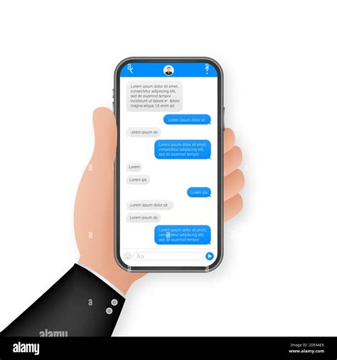 Chat Interface Application With Dialogue Window Clean Mobile UI Design Concept Sms Messenger