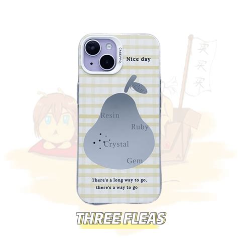 Matte Heart Butterfly Pear Phone Case Iphone Case Three Fleas