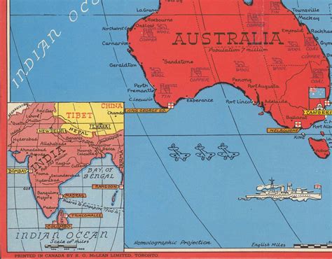 Old World War 2 Map Of The Pacific And Far East In 1942 By Stanley Tur