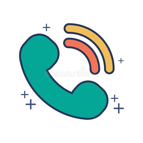 Mobile Phone Icon Vector Illustration Glyph Style Design With Color And