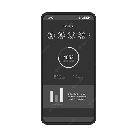 Premium Vector Fitness Smartphone App Interface Vector Template