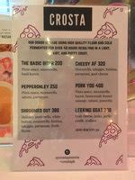 Crosta Pizzeria The Social Menu Clickthecity Food And Drink