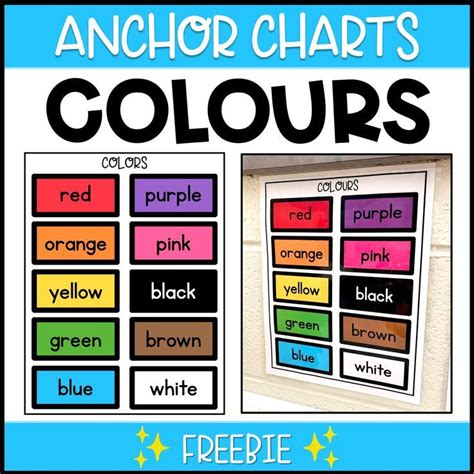 Color Anchor Chart Free Printable