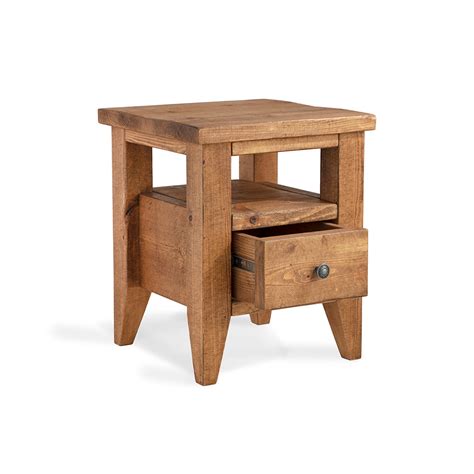 Whitburn Bedside Table | Rustic Style With Drawer