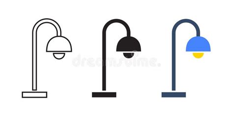 Vector Hanging Lamp Icon Set Street Lamp Icons Stock Illustration