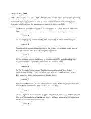 100W FINAL EXAM.pdf - 100W FINAL EXAM PART ONE: APA STYLE MULTIPLE ...