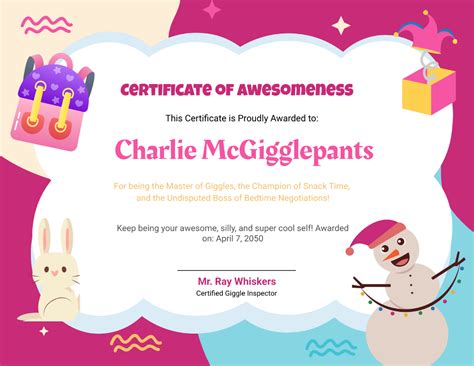 Fun Certificate Templates