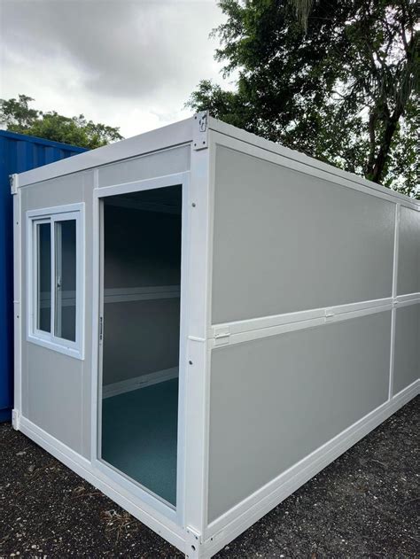20x8x8 Ft Foldable Tiny House Insulated Steel Storage Mobile Office Shelter Pop Up House Modular