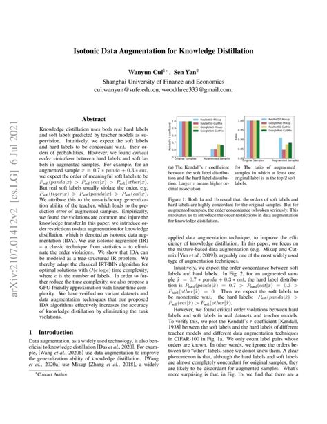 Isotonic Data Augmentation For Knowledge Distillation Deepai