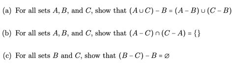 Solved 6 With The Aid Of Set Identities Make A Proof With Chegg Com