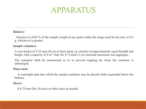 Experiment 02 Specific Gravity And Absorption Capacity Of Coarse Aggregate Pptx