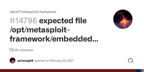 Expected File Optmetasploit Frameworkembeddedframeworklibrextime