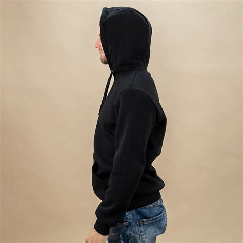 ᐉ Толстовка ХУДИ ФУТЕР ЧЕРНЫЙ с капюшоном Х/Б 300 гр., XS-3XL купить по ...