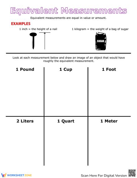 Equivalent Measurements Worksheet