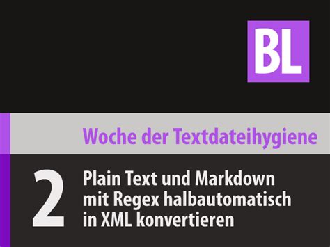 Plain Text Und Markdown Mit Regex In XML Verwandeln WTH02