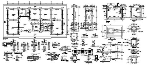 Foundation Footing Detail Drawing 2d View Autocad File Cadbull
