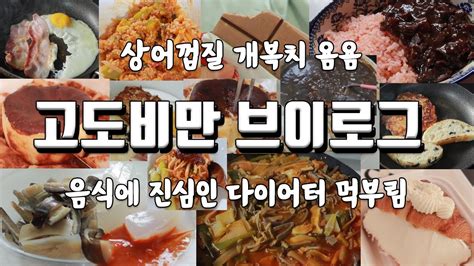 고도비만 다이어트 브이로그 폭식 폭주 육개장 바스크 치즈케이크 짜장밥 연유크로와상 비빔밥 하울정식 베이컨 녹두빈대떡 생채 상어껍질 개복치 시리얼 우유 로아커 초콜렛
