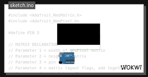 NeoPixel Matrix X Wokwi ESP STM Arduino Simulator