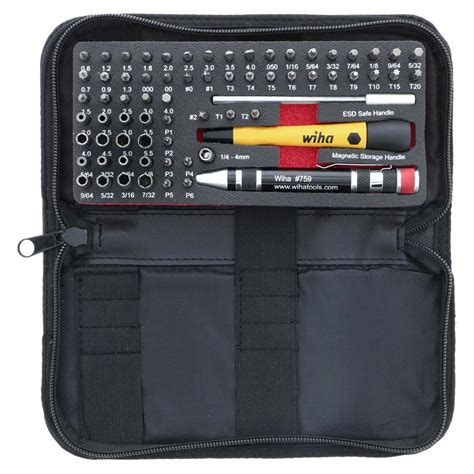 Wiha Esd Safe Master Technicians Ratchet And Micro Bits With Travel Bag