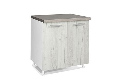 Кухненски шкаф долен с две врати In D80 снежен дъб • Модулна кухня In снежен дъб • Мебели Монема