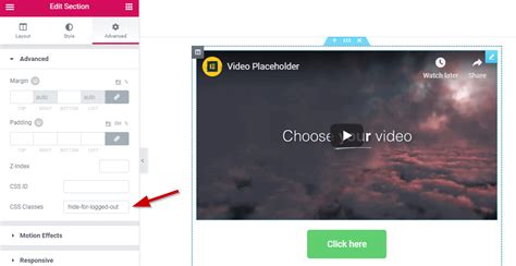 how to hide a section for logged out users in divi elementor samarj