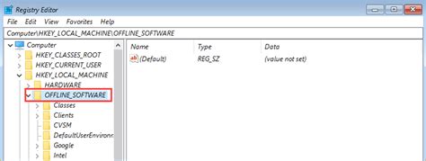 utilizing offline registry editor to repair the registry