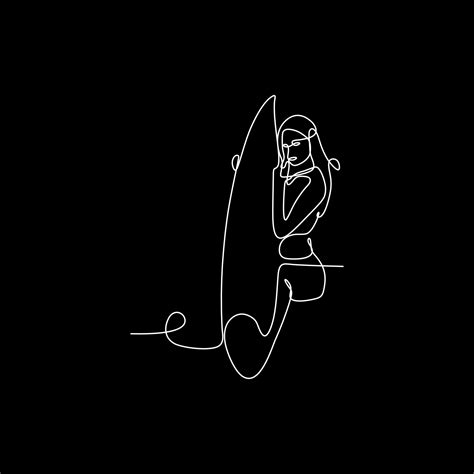 Vector Continuous Line Sexy Female Model Vector Art At Vecteezy
