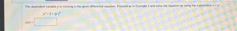 solved the dependent variable y is missing in the given