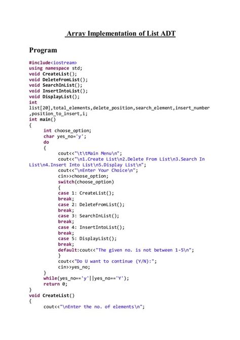 Array Implementation Pdf