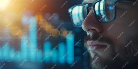 analyzing data graphs and charts in a contemporary office setting