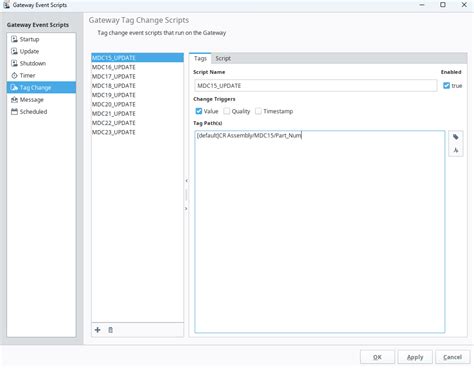 Tag Events Gateway Events Library Scripts Ignition Inductive