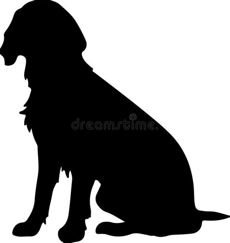 Small Munsterlander Pointer Black Silhouette Generative Ai Stock Vector