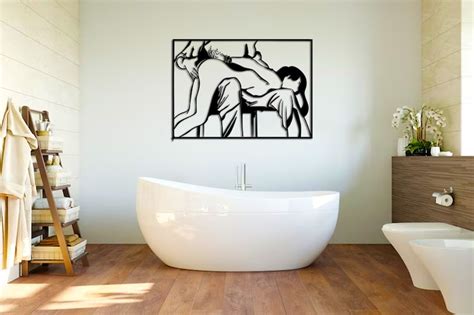 Bondage Sex Metal Wall Art Erotic Art Couple Gift Femdom Bedroom Decor Metal Art Comission