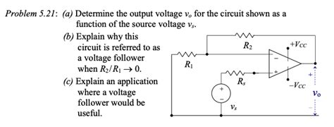 Solved A Determine The Output Voltage V O For