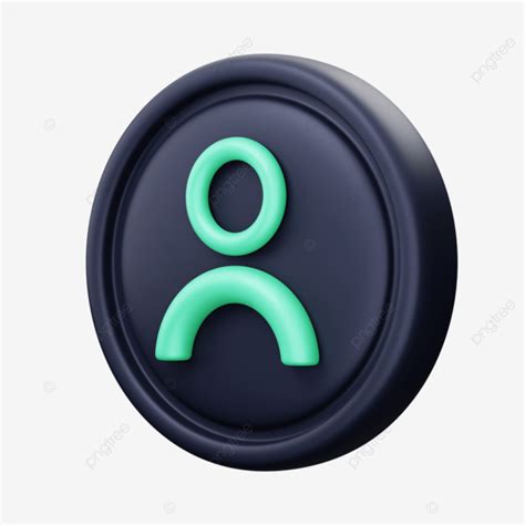 รูปโปรไฟล์มนุษย์ ปุ่มอวาตาร์ ไอคอน 3 มิติ เรนเดอร์ Png โปรไฟล์ 3 มิติ