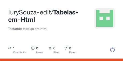 github iurysouza edit tabelas em html testando tabelas em html