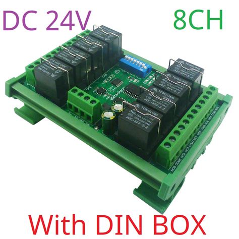 Ryn408f 24v 8ch Relay Pluggable Modbus Remote Io Module Baud Rate Slave Id Dip Switch Selection