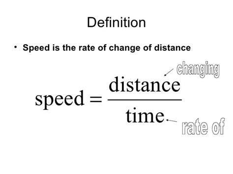 speed and velocity