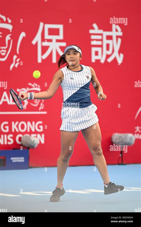 Kyoka Okamura Japan Womans Tennis Player During The Wta250 Qualifying